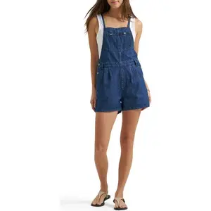 LEEM Nonstretch Denim Romper - Mid Pacific