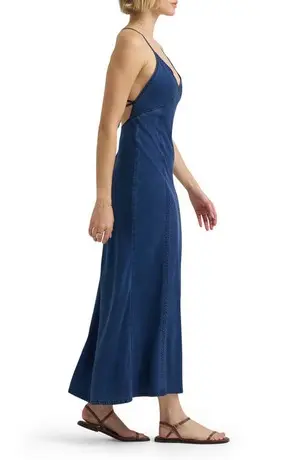 LEEM Denim Maxi Slipdress
