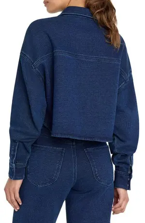 Good American Jeanius Crop French Terry Jacket