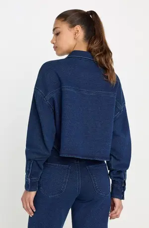 Good American Jeanius Crop French Terry Jacket