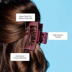 GIMME BEAUTY Rectangle Double Teeth Claw Clips