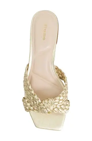Dune London Lacees Block Heel Sandal - Gold