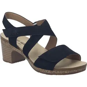 Josef Seibel Grace Ankle Strap Block Heel Sandal - Black
