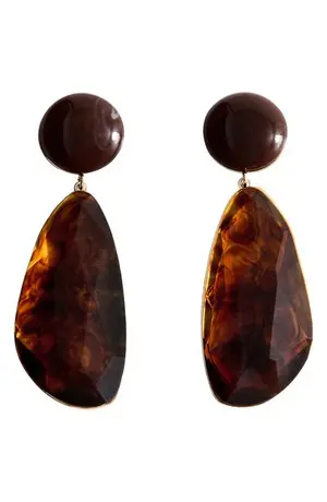 MANGO Resin Pendant Drop Earrings