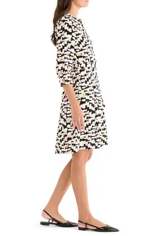 NIC+ZOE Mod Mix Zelda Tie Waist Shirt Dress