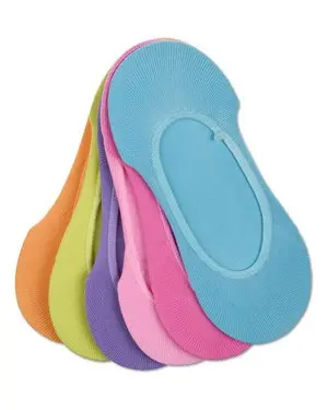 MEMOI Microfiber Liner Socks 6-Pack Pastel Brights