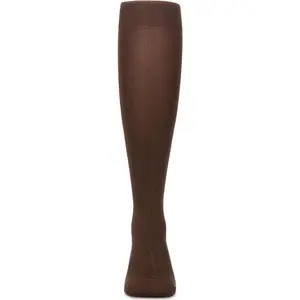 MEMOI Ribbed Knee High Socks - Chestnut Brown