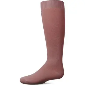 MEMOI Ribbed Knee High Socks Deep Mauve