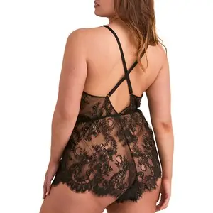 ADORE ME Lace Romper - Black