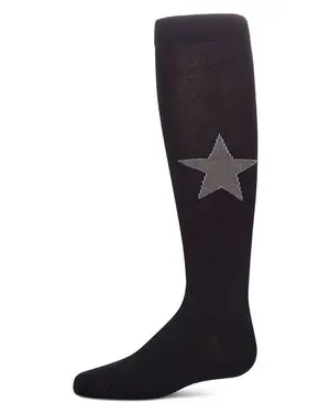 MEMOI Star Knee High Socks - Navy