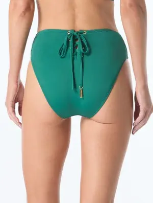 Vince Camuto High Waist Bikini Bottom With Lace-up Back
