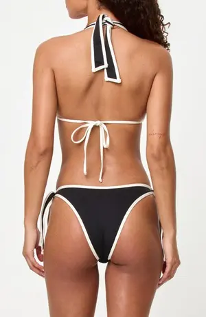 L*Space Mac Bikini Top - Black/cream