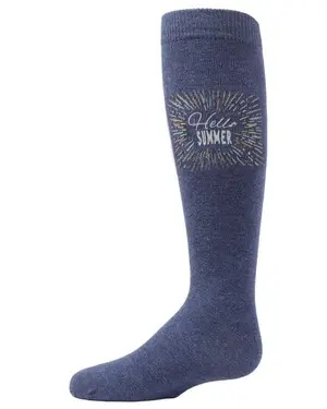 MEMOI Hello Summer Knee-High Socks Denim