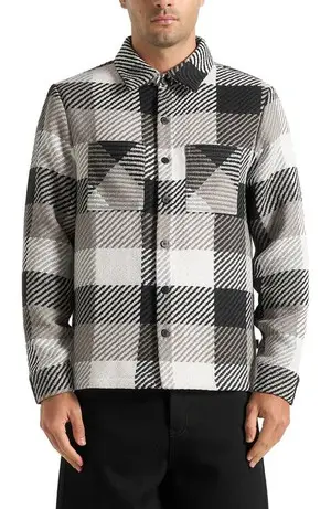 Manière De Voir Rune Check Overshirt - Black