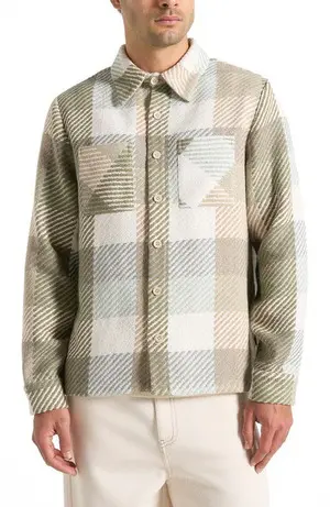 Manière De Voir Rune Check Overshirt - Sage