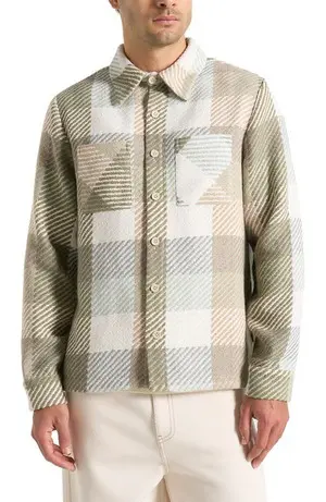 Manière De Voir Rune Check Overshirt - Sage