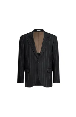 Brunello Cucinelli Virgin Wool Blazer - Black