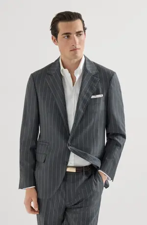 Brunello Cucinelli Virgin Wool Blazer - Grey