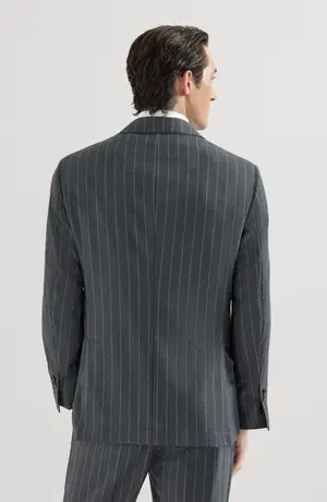 Brunello Cucinelli Virgin Wool Blazer - Grey