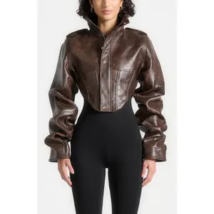 Maniere De Voir Zip Up Outerwear For Women