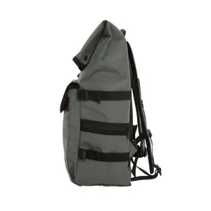 MANHATTAN PORTAGE Silvercup Expandable Roll-top Backpack - Grey