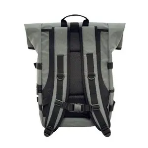 MANHATTAN PORTAGE Silvercup Expandable Roll-top Backpack - Grey