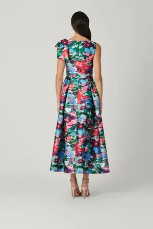Shoshanna Midnight Eleanor Gancalo Floral Dress - Navy Multi