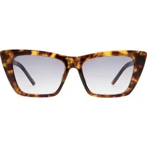 AIRE Solstice 53mm Cat Eye Sunglasses - Honey Tort/cool Smoke Grad