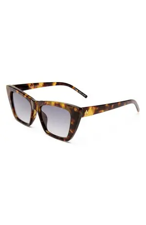 AIRE Solstice 53mm Cat Eye Sunglasses - Honey Tort/cool Smoke Grad