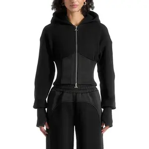 Maniere De Voir Drawstring Sweatshirts Hoodies For Women