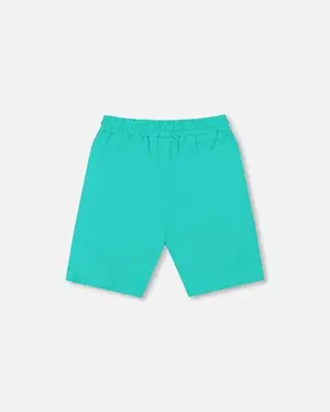 DEUX PAR DEUX Organic Cotton Jersey Shorts - Turquoise