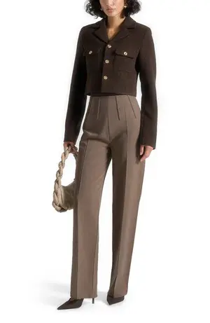 Manière De Voir Daphina Tailored Wool Jacket - Brown