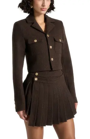 Manière De Voir Daphina Tailored Wool Jacket - Brown