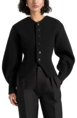 Manière De Voir Wool Hourglass Jacket - Black