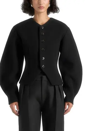 Manière De Voir Wool Hourglass Jacket - Black