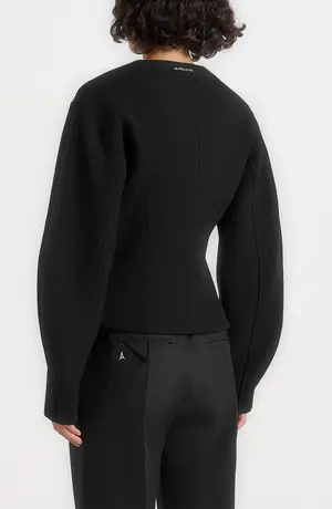 Manière De Voir Wool Hourglass Jacket - Black