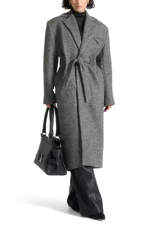 Manière De Voir Wool Longline Belted Coat