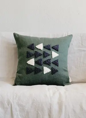 KANJU INTERIORS Afriscandi Throw Pillow - Harvest Green