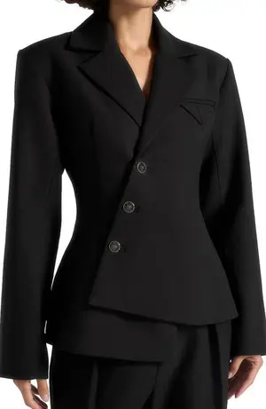 Manière De Voir Thalia Asymmetric Double Breasted Blazer