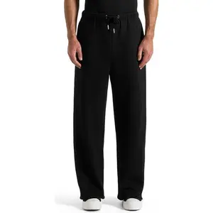 Manière De Voir Signature Wide-leg Sweatpants - Black