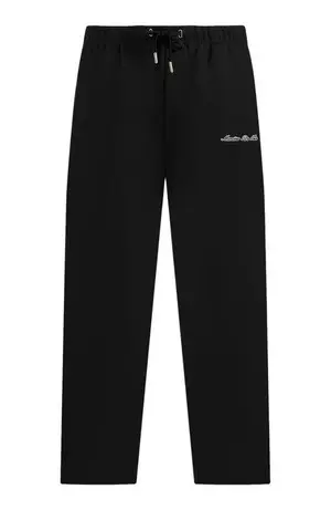 Manière De Voir Signature Wide-leg Sweatpants - Black
