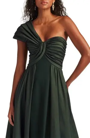 Tadashi Shoji One-shoulder Taffeta Gown