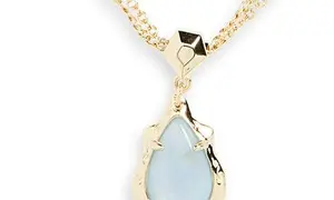 Kendra Scott Adriana Scallop Multistrand Necklace - Gold Sky Blue Abalone