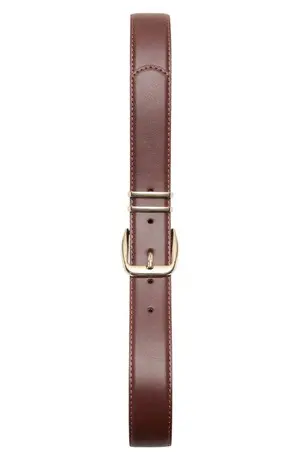 Mango Square Buckle Belt - Brown