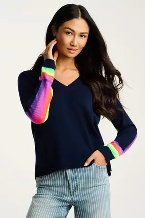 Lisa Todd Cotton Pullover Sweater - Navy