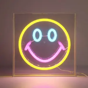 TREND TECH Acrylic Frame Neon Sign - Smiley Face