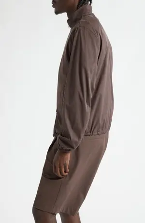 Herno Faux Suede Bomber Jacket - Chocolate