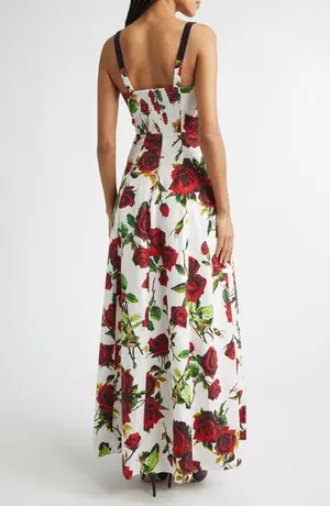 L'Agence Sutton Floral Print Maxi Dress