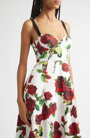 L'Agence Sutton Floral Print Maxi Dress