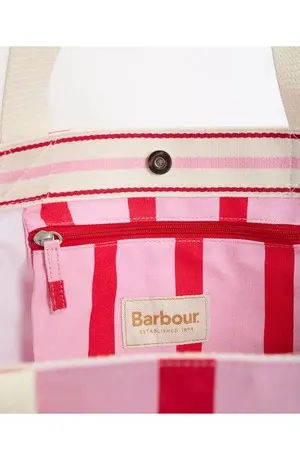 Barbour Emily Stripe Cotton Canvas Tote